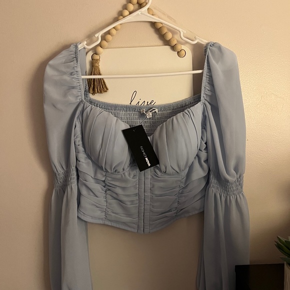 Fashion Nova | Tops | Blue Corset Top | Poshmark